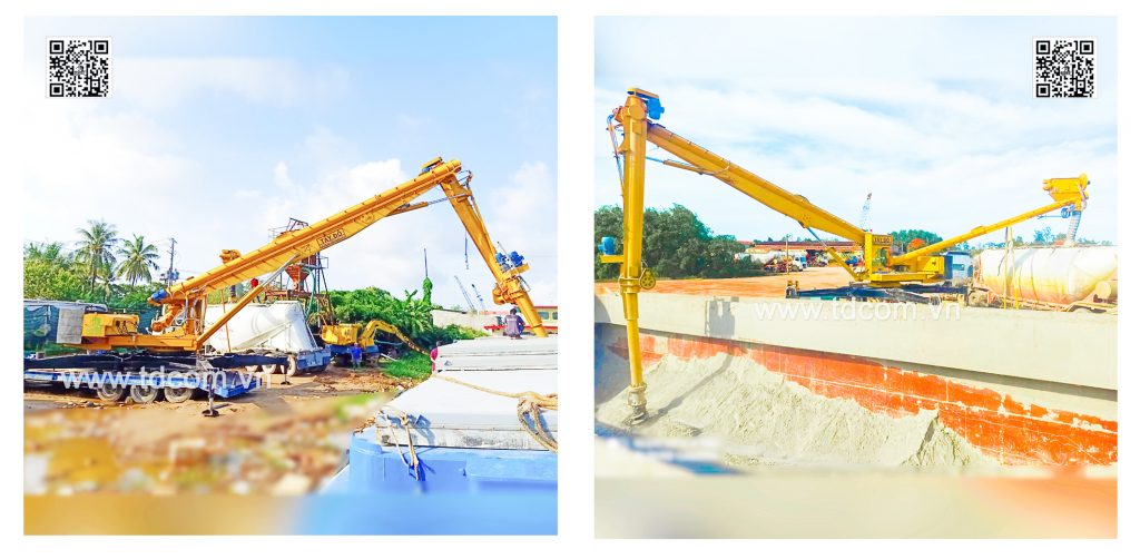 Cement ship unloader installed on remooc vehicle - MÁY HÚT THỔI - TÂY ĐÔ