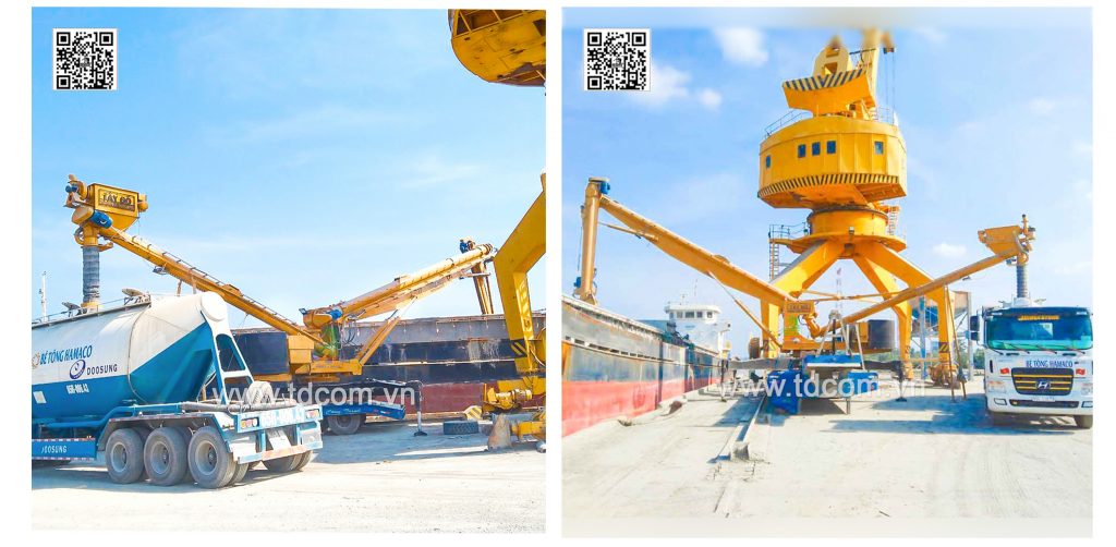 Cement ship unloader installed on remooc vehicle - MÁY HÚT THỔI - TÂY ĐÔ