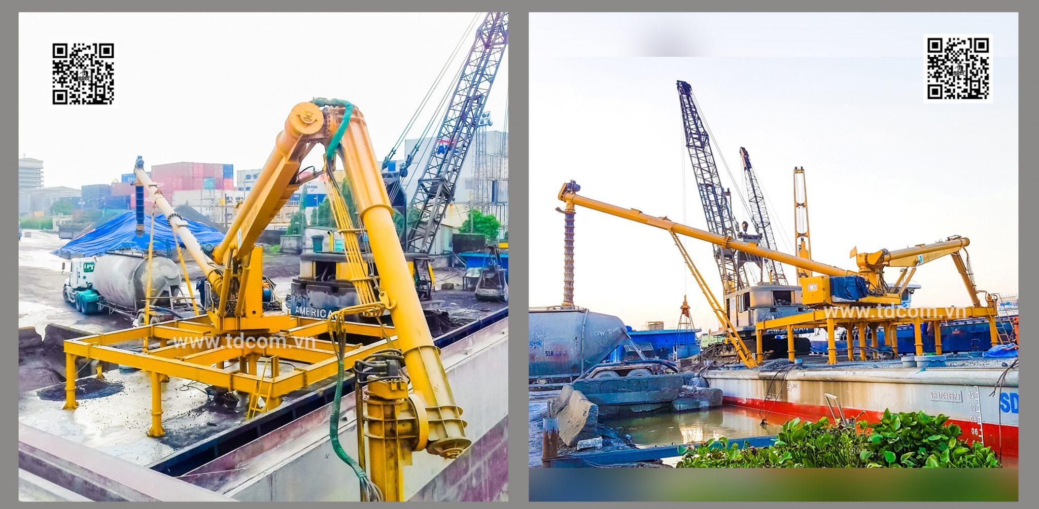 Cement ship unloader installed on ferry ships - MÁY HÚT THỔI - TÂY ĐÔ