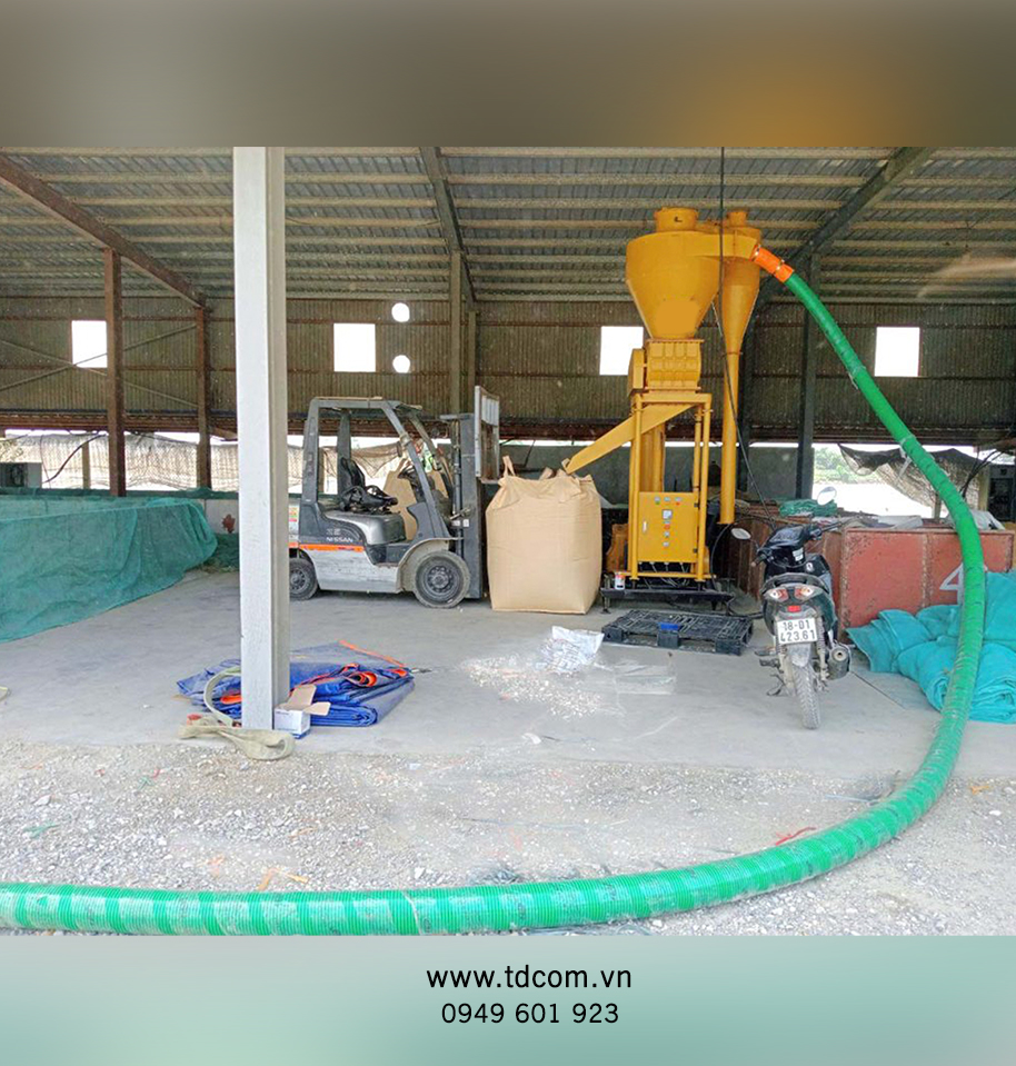 Máy hút lúa thóc từ lò sấy vào bao