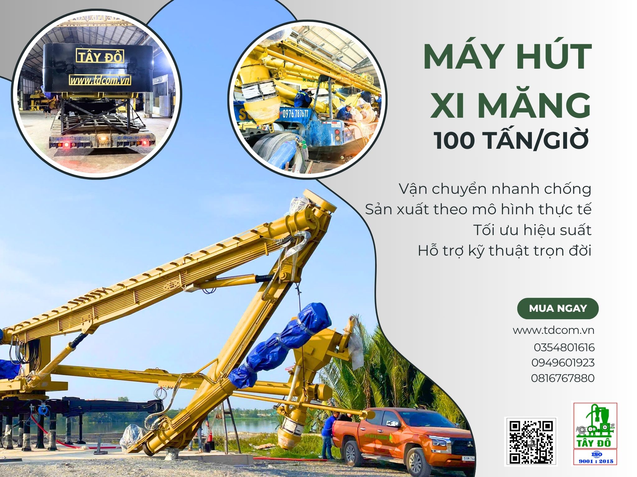 Port Bulk Handling System – 100 TPH Cement Ship Unloader
